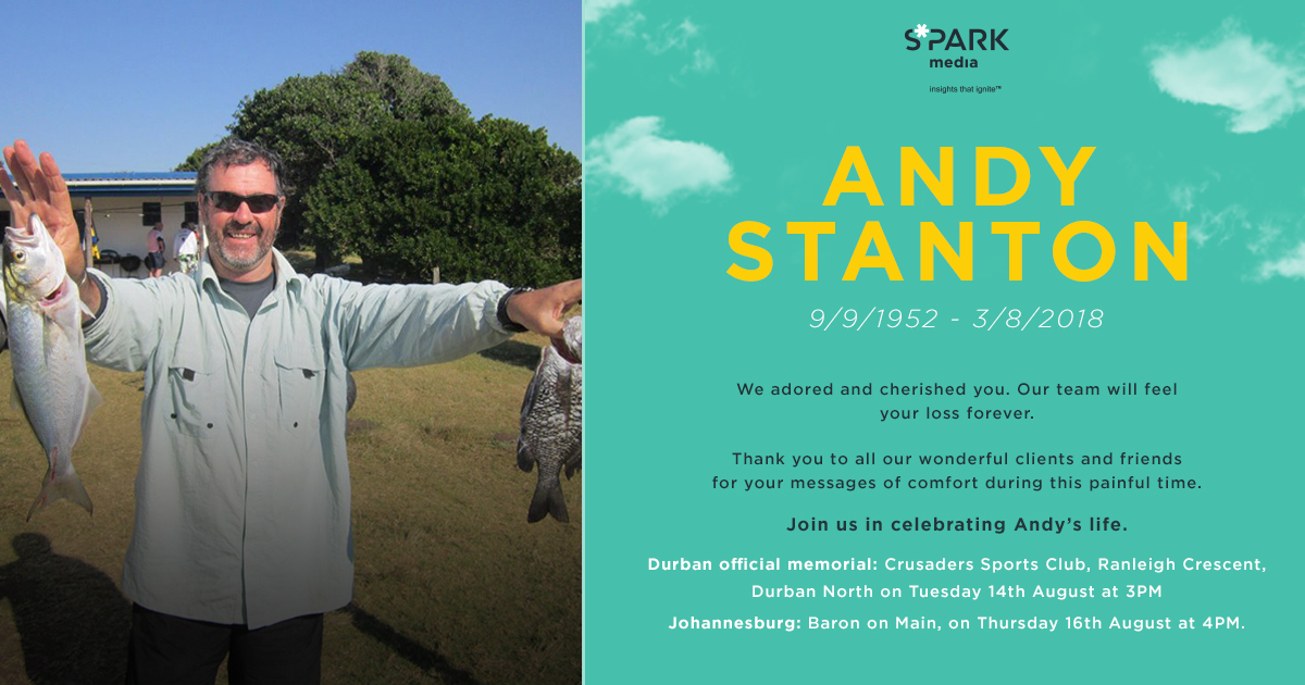 SPARK Media celebrates the life of Andy Stanton: Memorial on Thursday ...