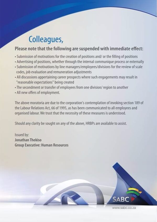 SABC has 'significantly reduced' salaries of executive management ...